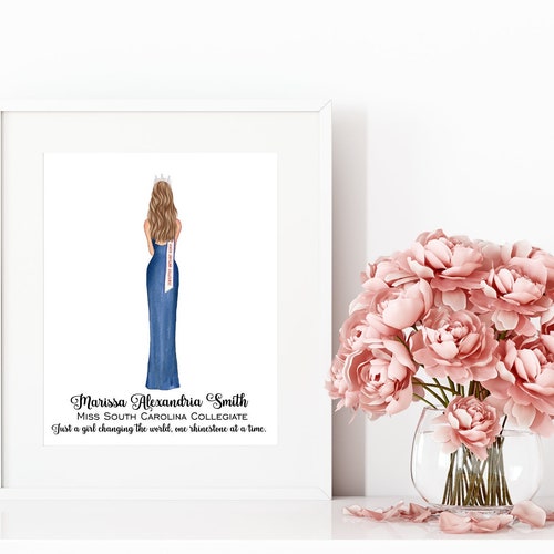 Personalized Pageant Sisters Portrait 5x7 8x10 Pageant - Etsy