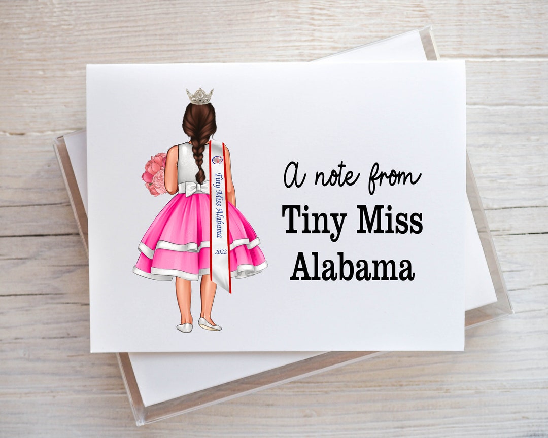 Personalized Pageant Stationary Set of 10 Folded Note Cards | Custom ...