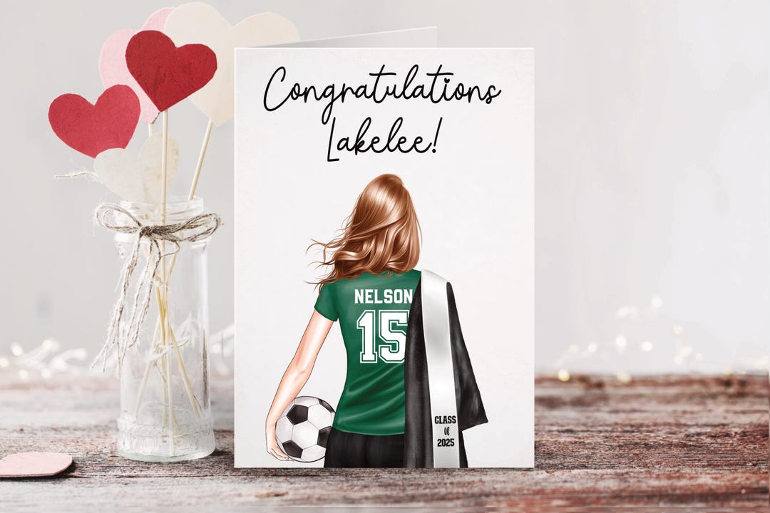 Graduation 2025 Soccer Custom Card | Personalized Graduation Card ...
