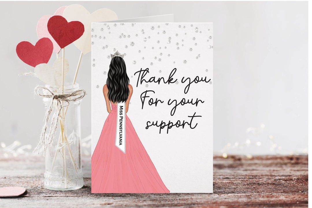 Personalized Pageant Stationary Set of Folded Note Cards Custom ...