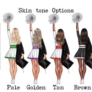 Graduation 2024 Cheer Cheerleader Custom Card Personalized Graduation ...