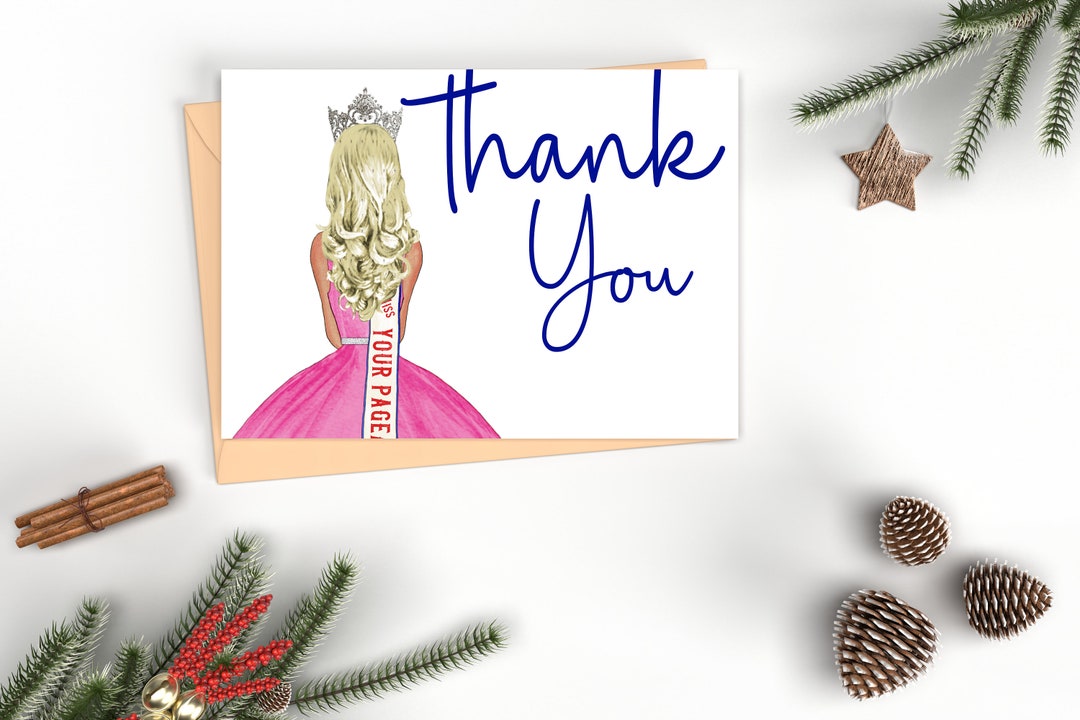 Personalized Pageant Stationary Set of Folded Note Cards Custom ...