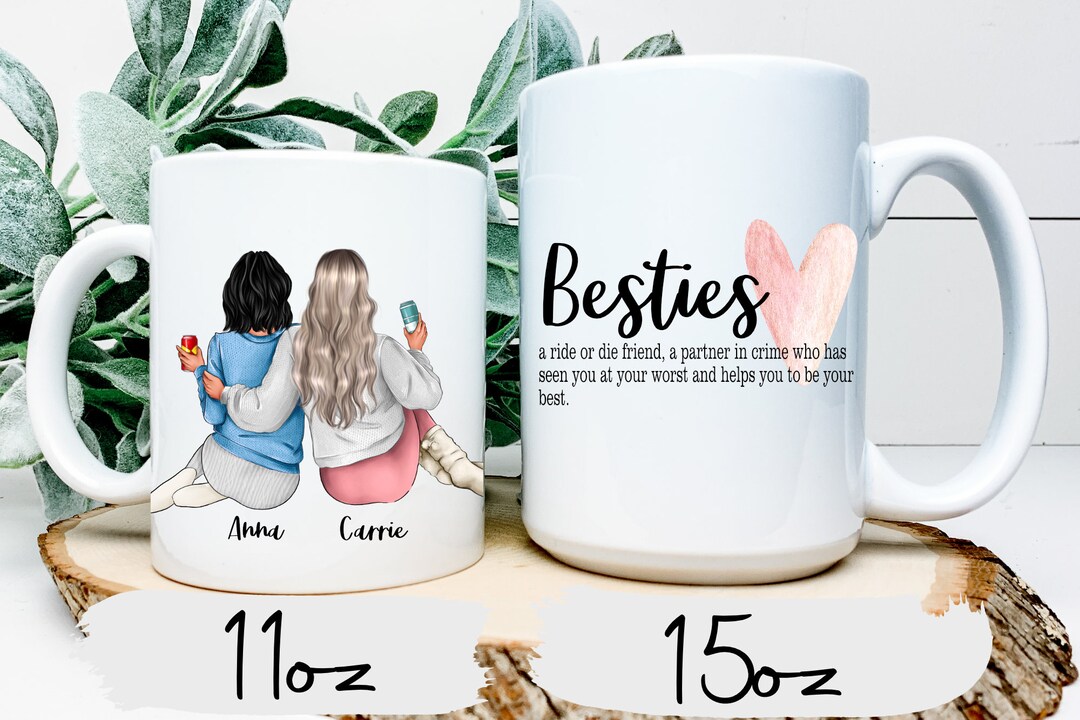 Personalized BFF Sister Best Friend Mug | Coffee Cup | Bestie Valentine ...