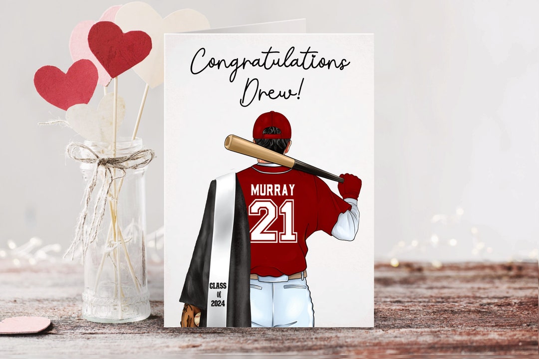 Graduation 2025 Baseball Custom Card | Personalized Graduation Card ...