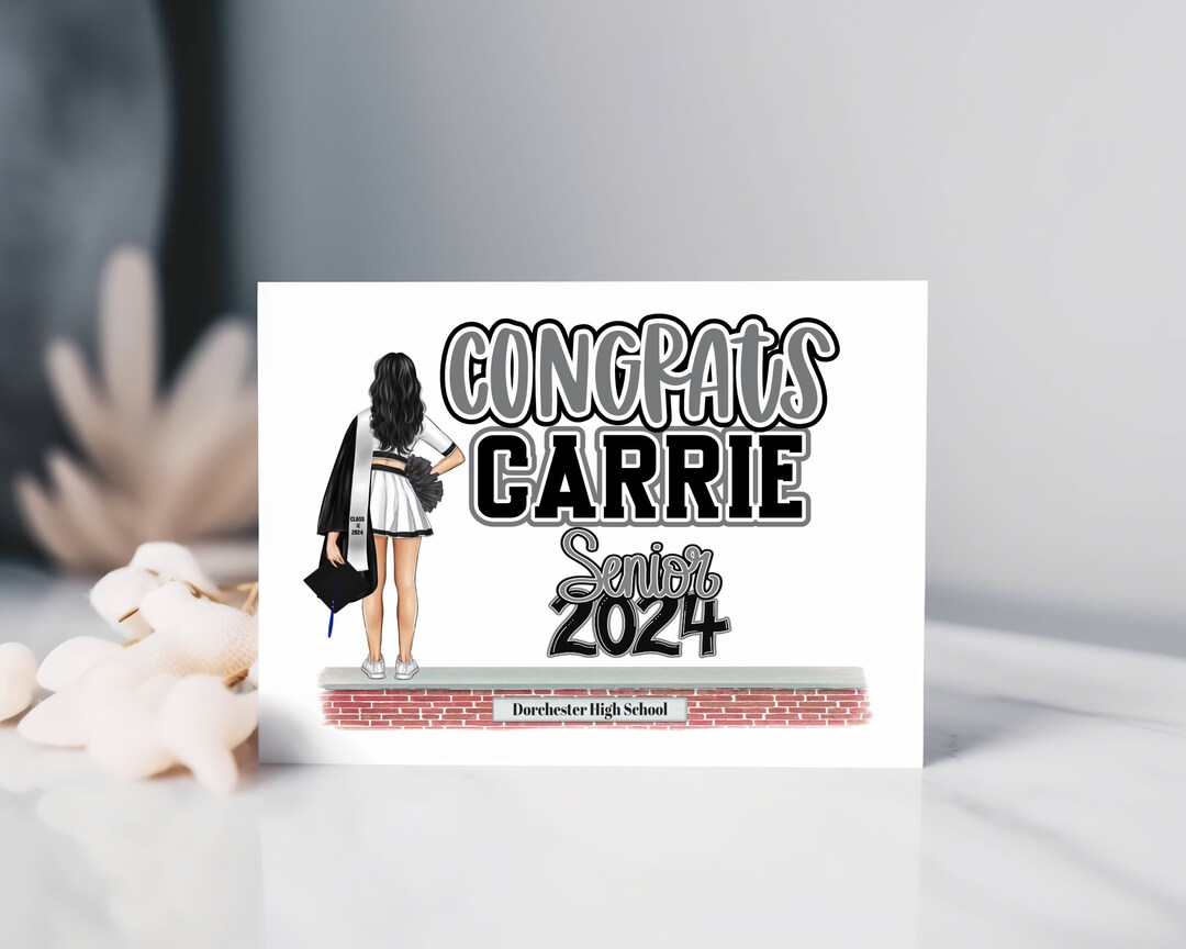 Graduation 2024 Cheer Cheerleader Custom Card | Personalized Graduation ...