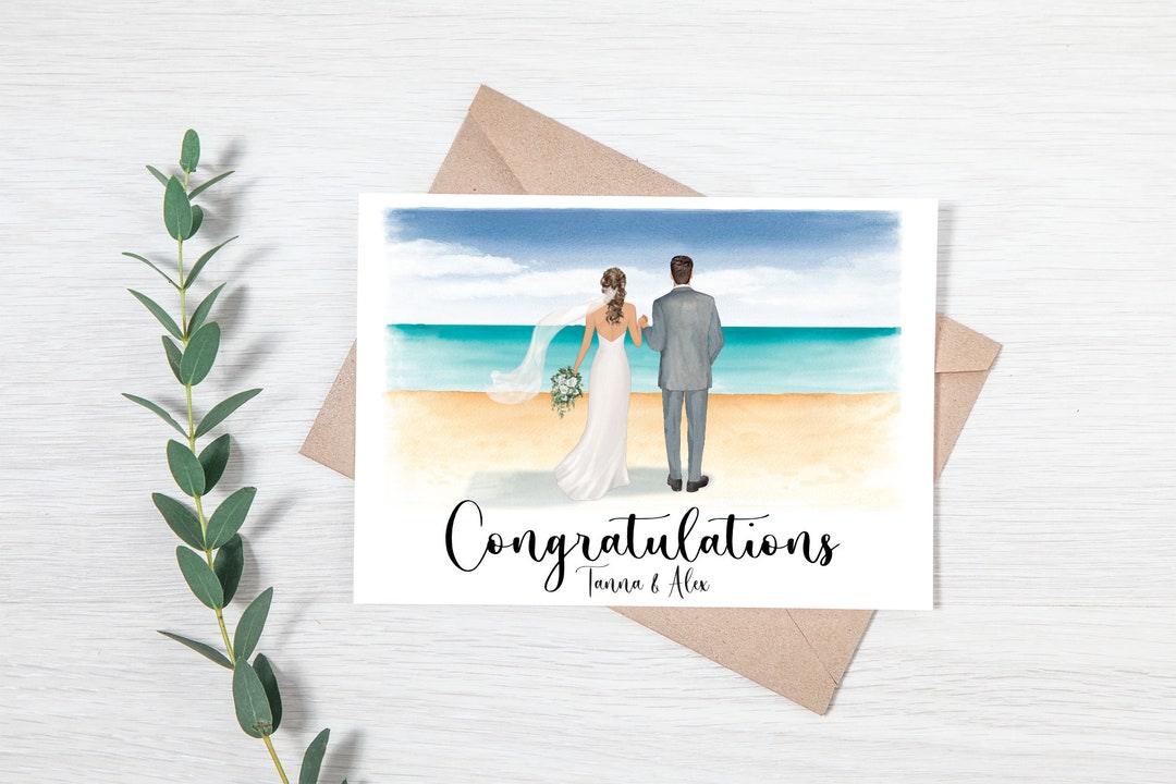 Congratulations! Personalized Custom Wedding Greeting Card | Custom ...