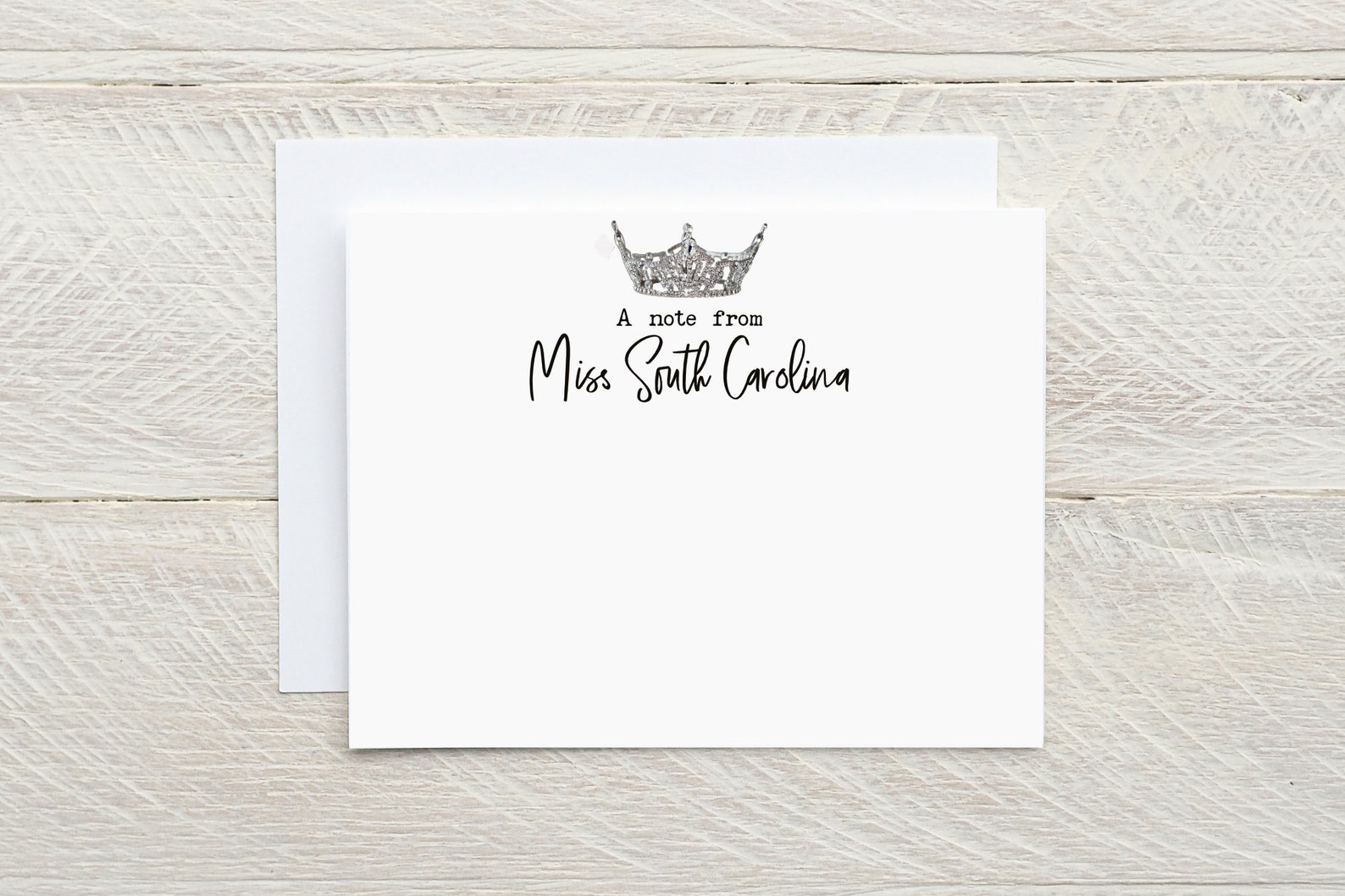 Personalized A Note From Miss Pageant Cards Set of Flat - Etsy