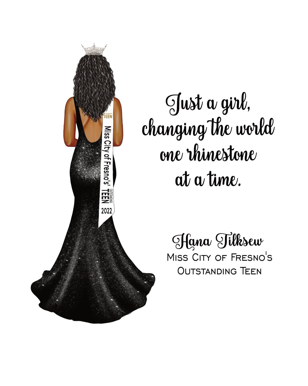 Personalized Pageant Sisters DIGITAL Portrait of One Girl With Quote ...