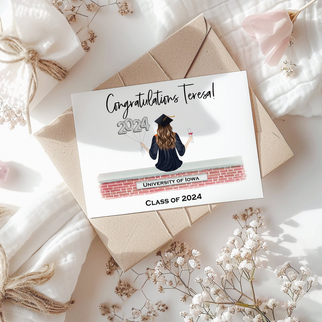 Graduation 2025 Custom Female Card | Personalized Graduation Card ...
