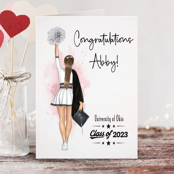 Custom Card Cheer Graduation - Etsy