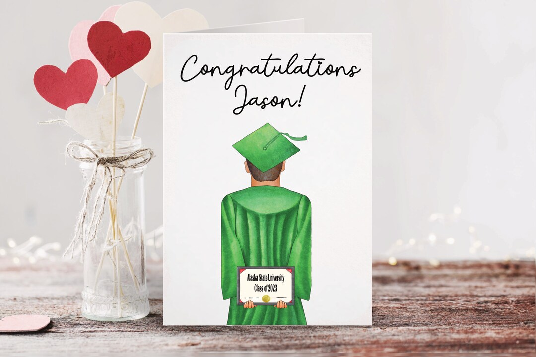 Graduation Senior Night 2026 Male Custom Card | Personalized Graduation ...