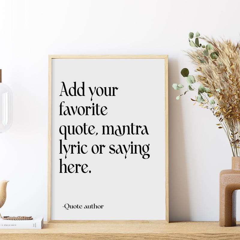 Custom Quote Poster - Etsy