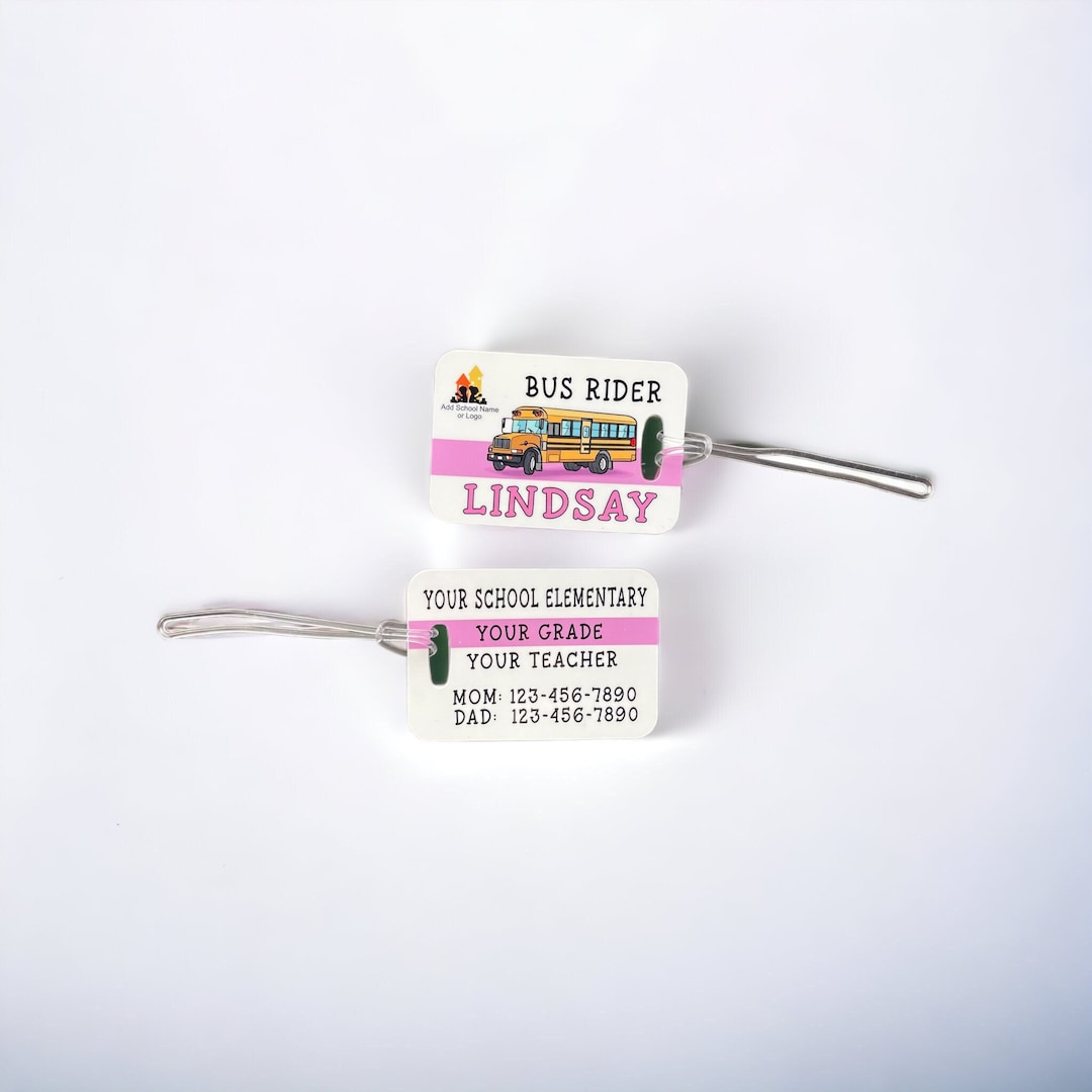 Personalized Backpack Book Bag Tag | Backpack Name Custom Logo Tag ...