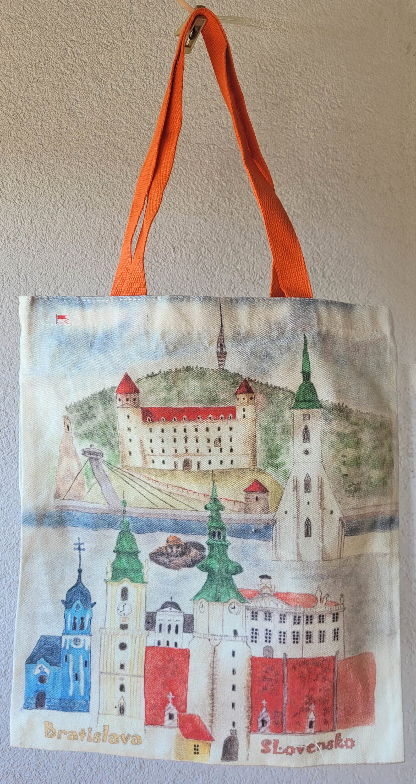 Cotton Canvas Bag With Slovakia and Bratislava Themes - Etsy