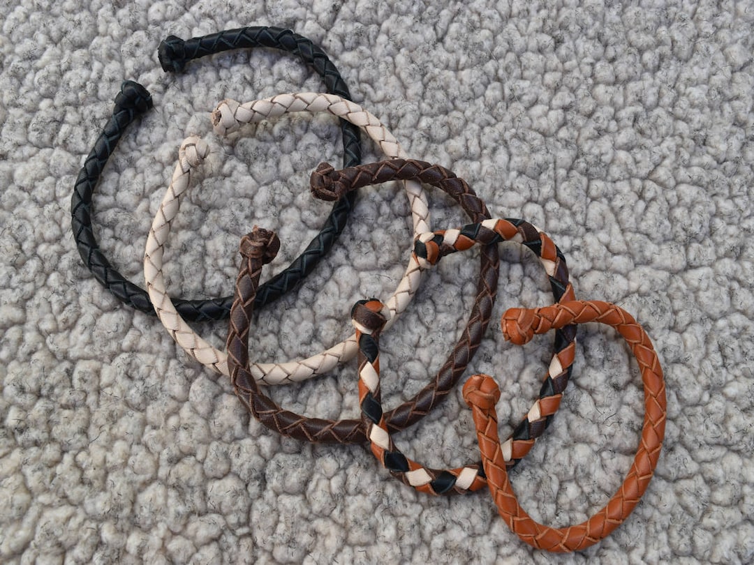 Copper Core Braided Leather Adjustable Bracelet, Mens Bracelet, Womens ...
