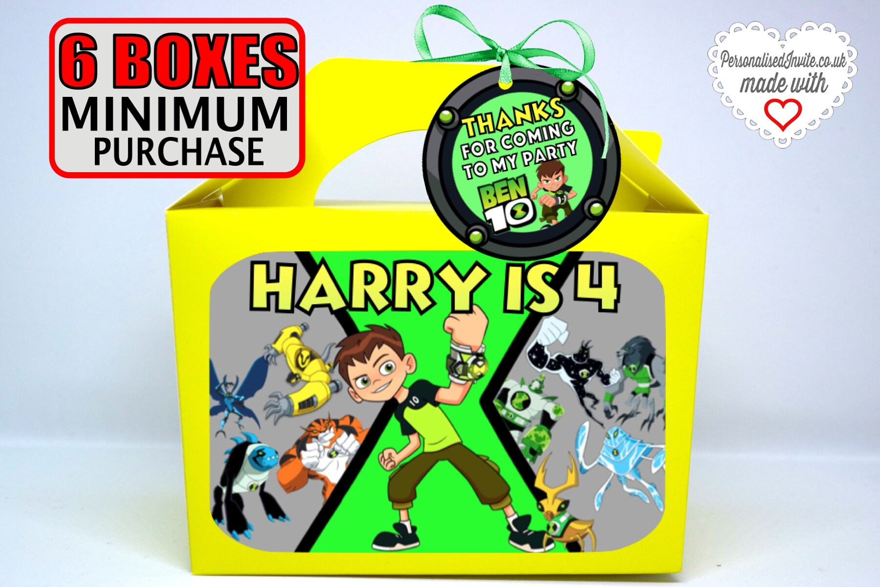 BEN 10 Party Box Candy bag. Personalised for Favors Treats | Etsy