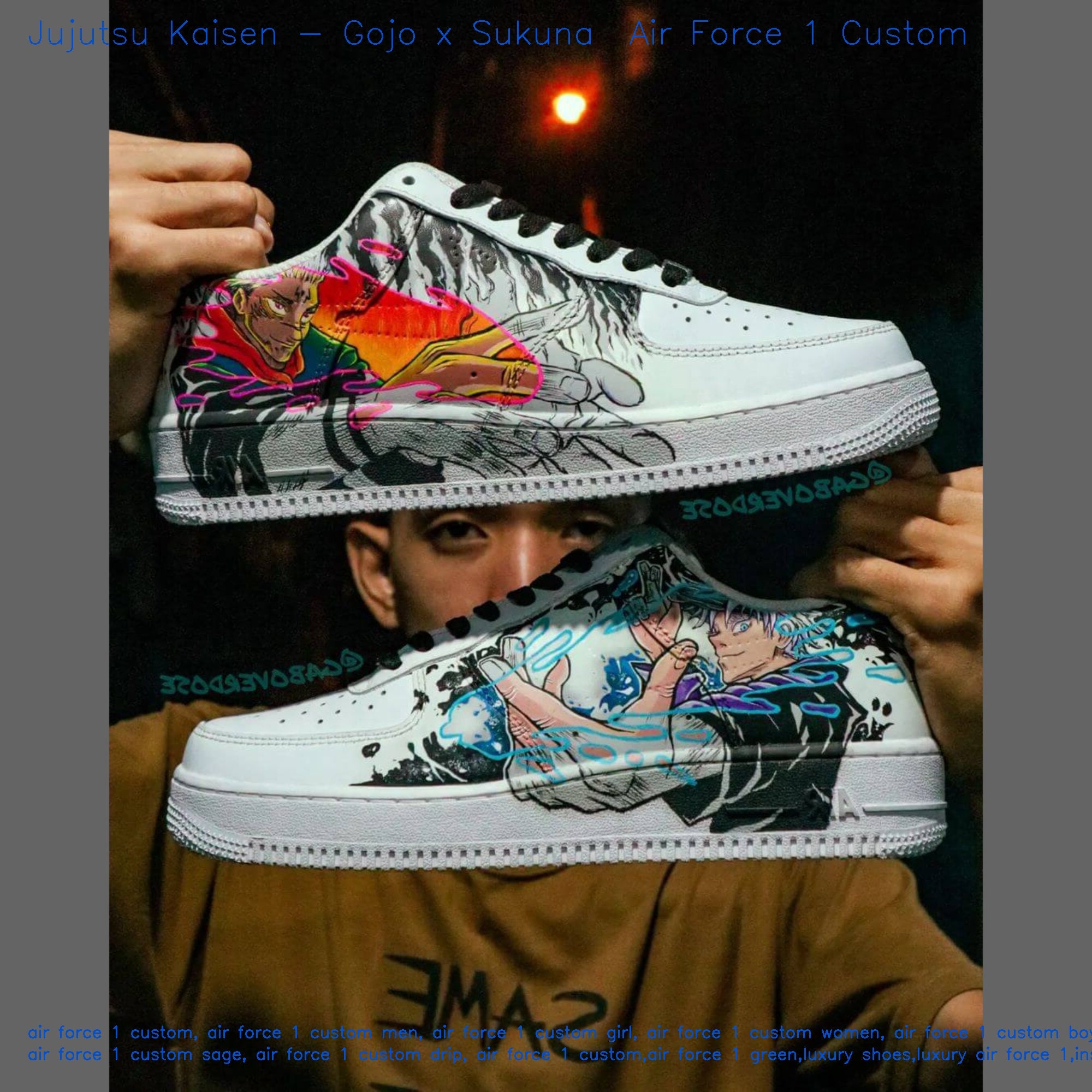Jujutsu Kaisen Gojo X Sukuna Air Force 1 Custom Perfect Gift - Etsy