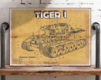 Tiger Tank Print | Etsy