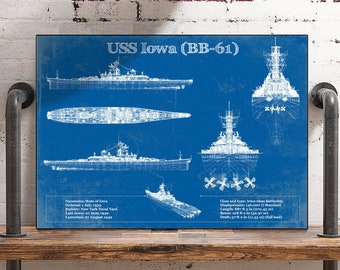 Battleship Blueprint | Etsy