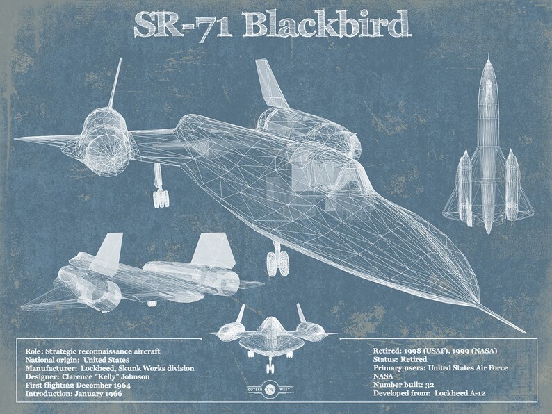 Lockheed SR 71 Blackbird Blueprint