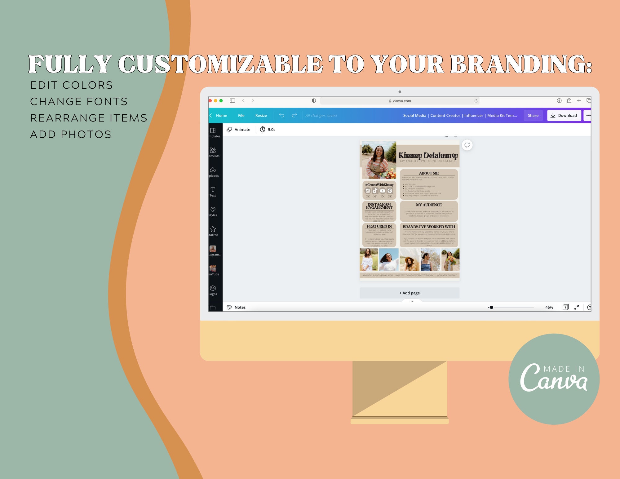 Content Creator Media Kit Template Instagram Influencer Media Kit 1 ...