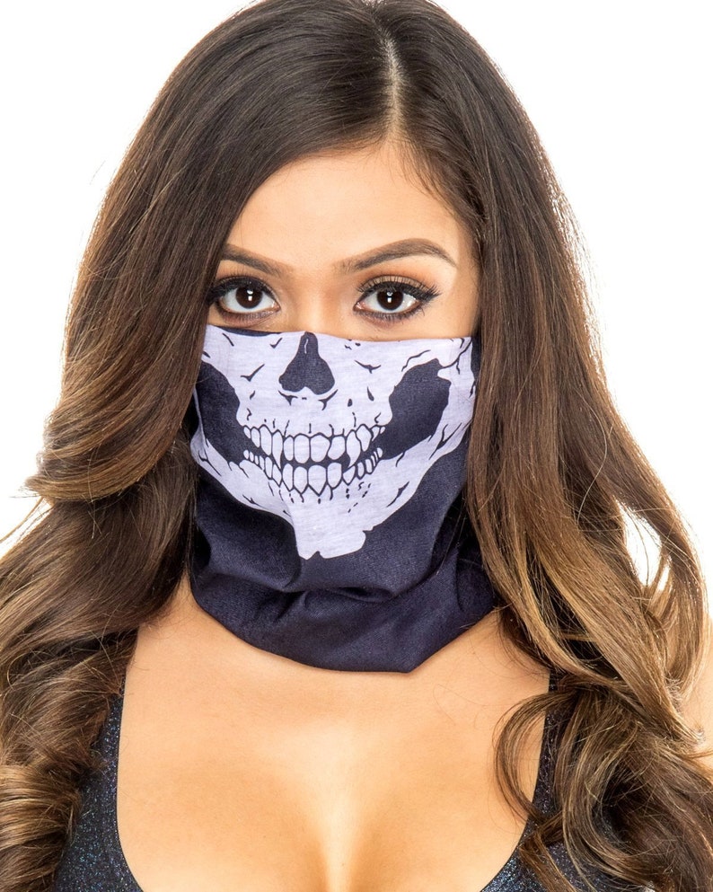 Skull Rave Mask Bandana Costume Clothing for EDM EDC Ultra | Etsy