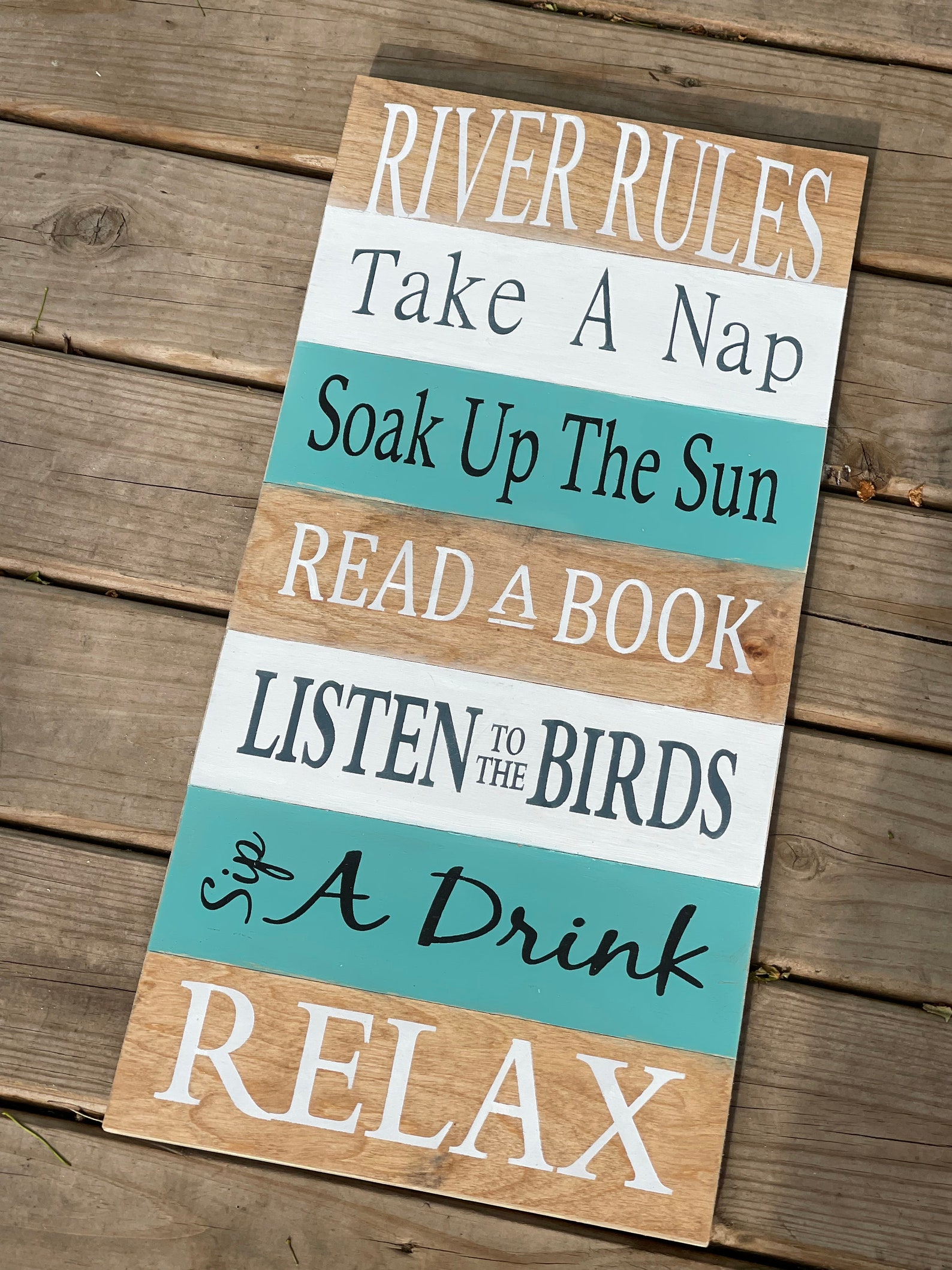 Deck Rules Sign Patio Rules Porch Rules River Rules Lake | Etsy