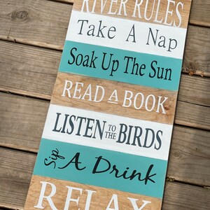 Deck Rules Sign, Patio Rules, Porch Rules, River Rules, Lake Rules ...