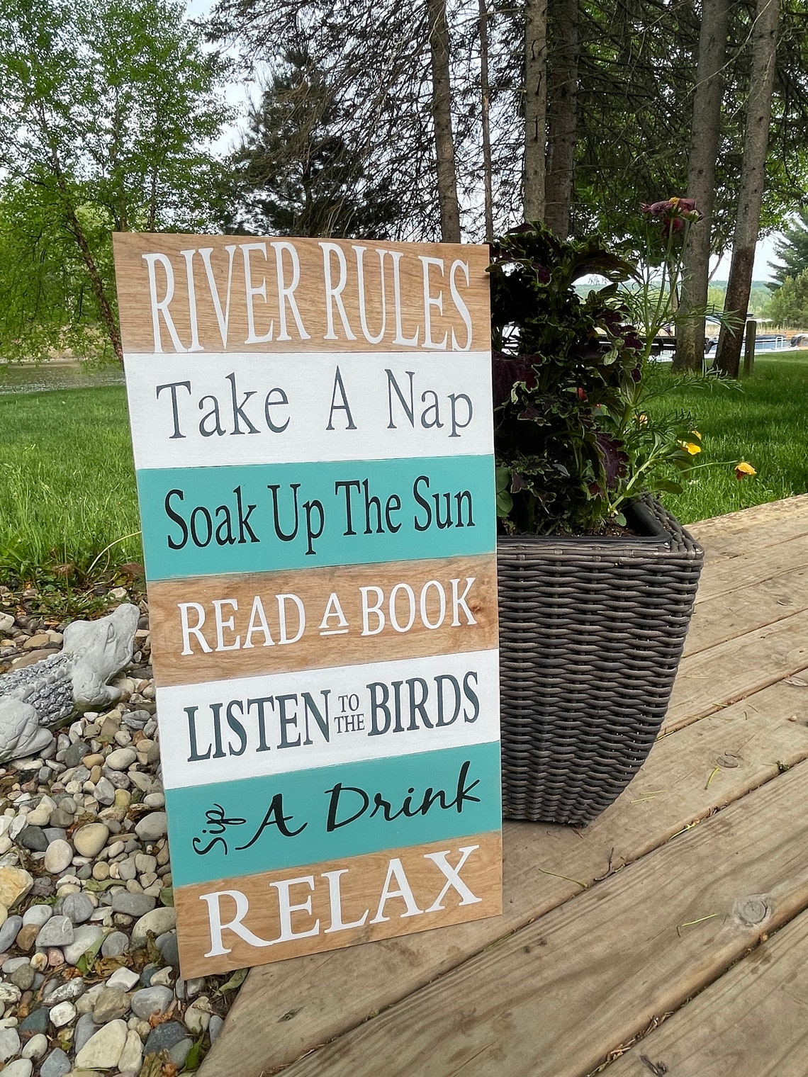 Deck Rules Sign Patio Rules Porch Rules River Rules Lake | Etsy