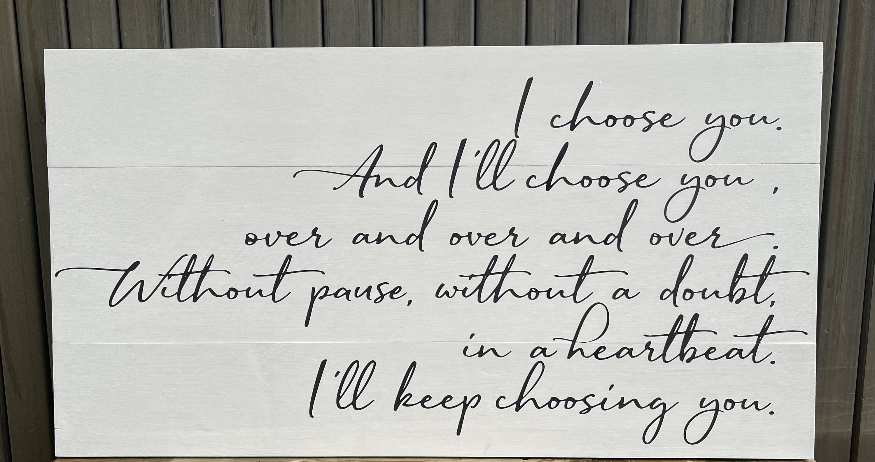 I Choose You Sign Wedding Gift Anniversary Gift Wood Sign - Etsy