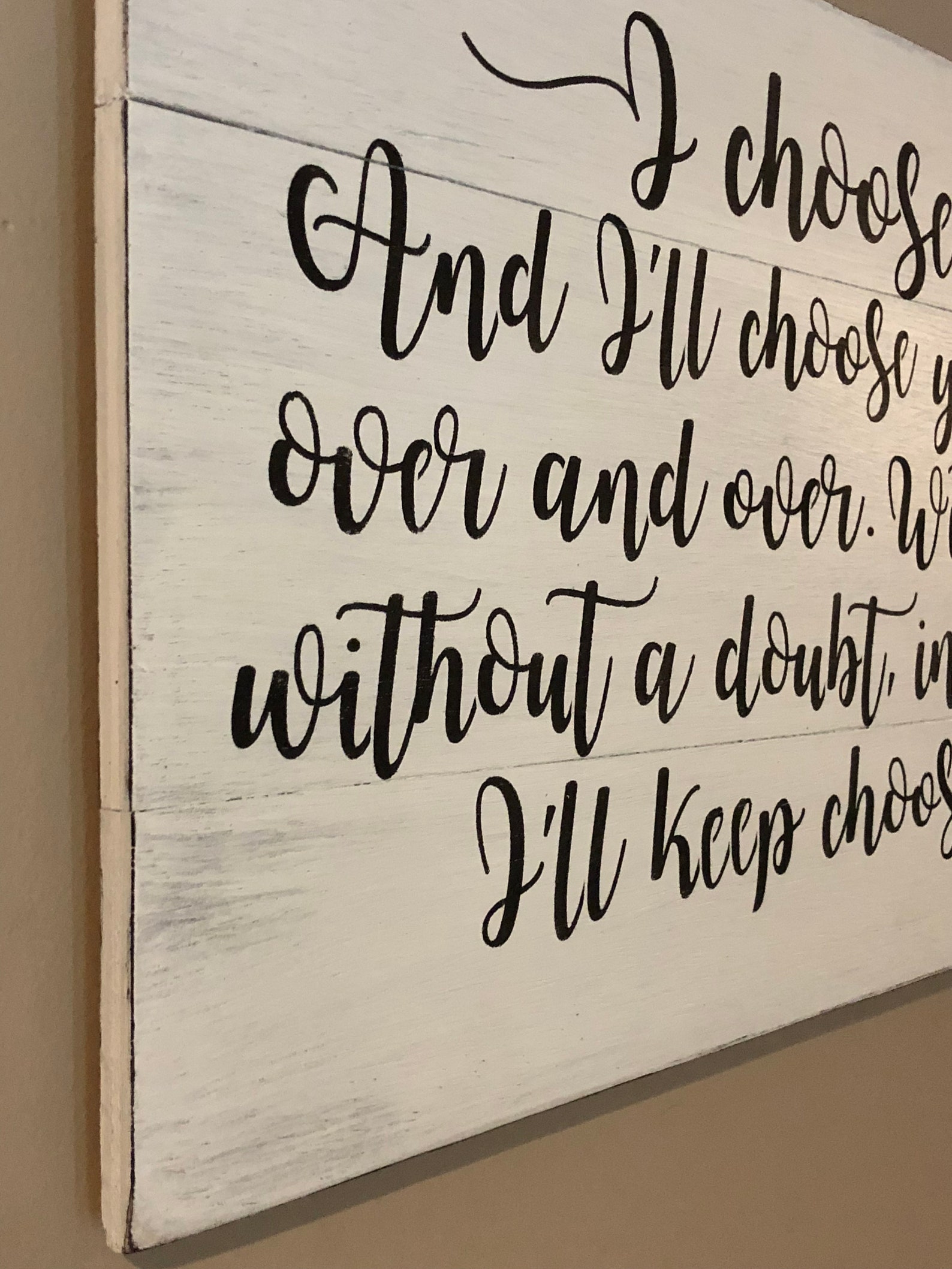 I choose you sign wedding gift anniversary gift wood sign | Etsy