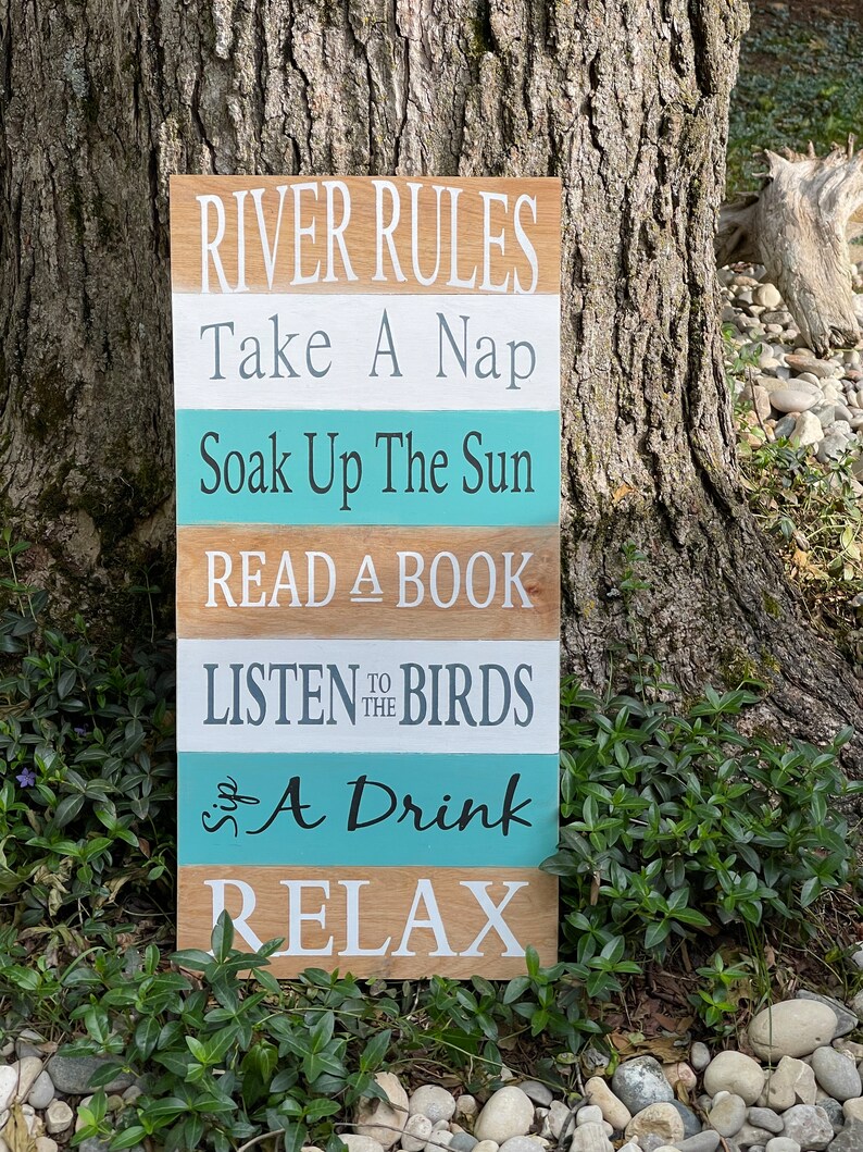 Deck Rules Sign Patio Rules Porch Rules River Rules Lake | Etsy