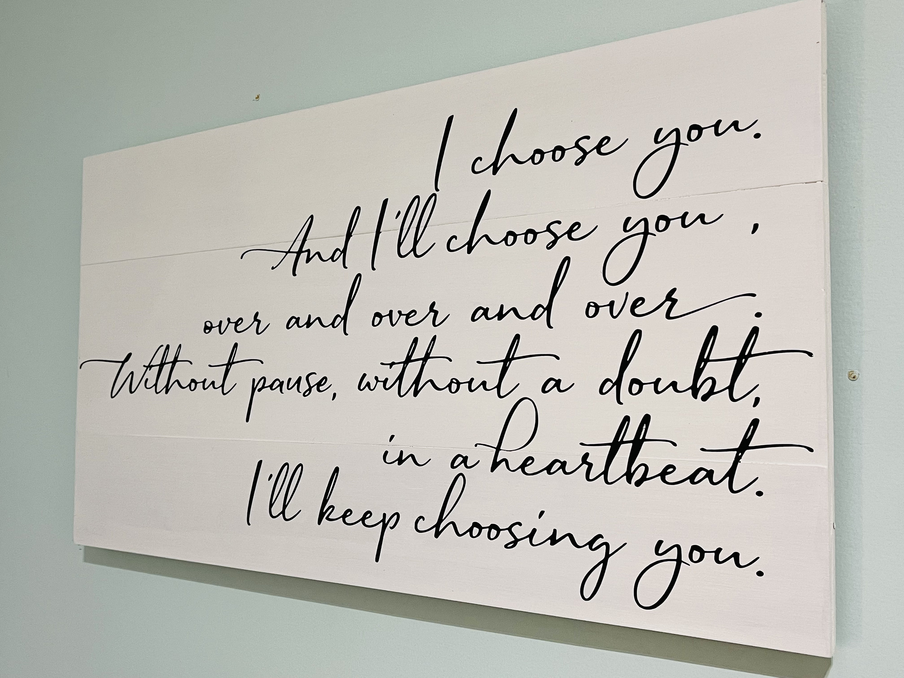 I Choose You Sign Wedding Gift Anniversary Gift Wood Sign - Etsy