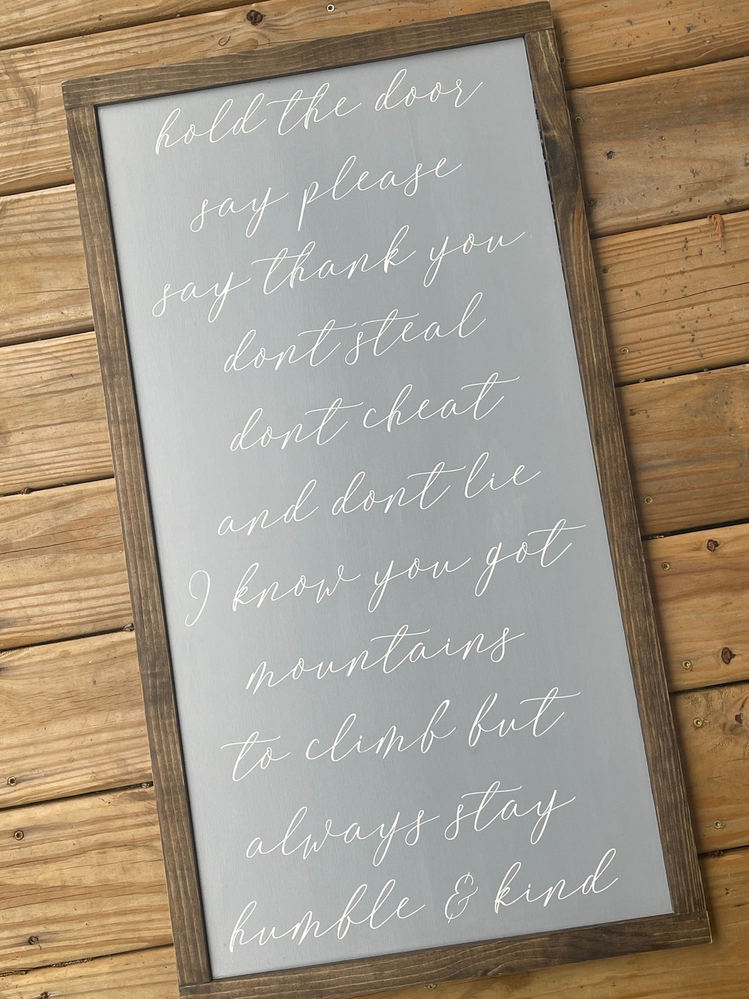 Humble and Kind Sign, Song Lyric Signs, Wood Signs, Framed Wood Signs ...