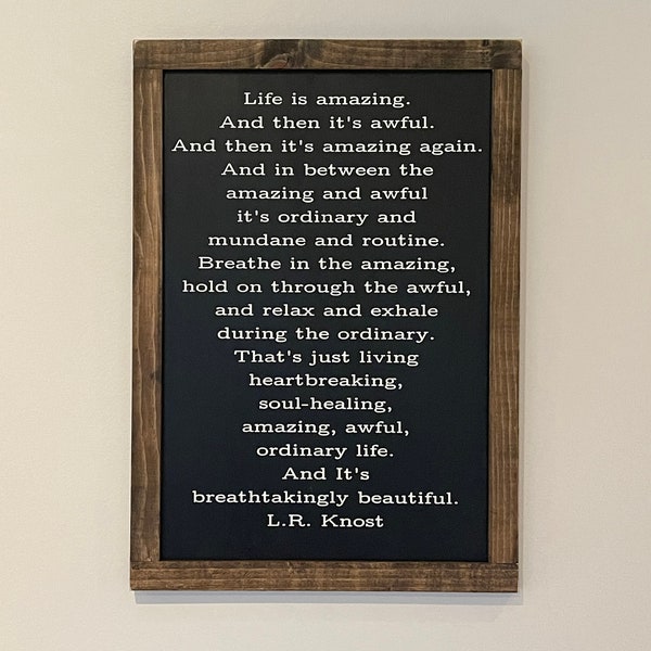 Life is Amazing Sign - Etsy