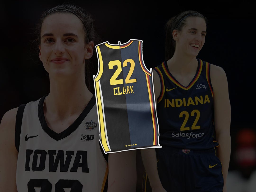Caitlin Clark Split Jersey Sticker - Etsy