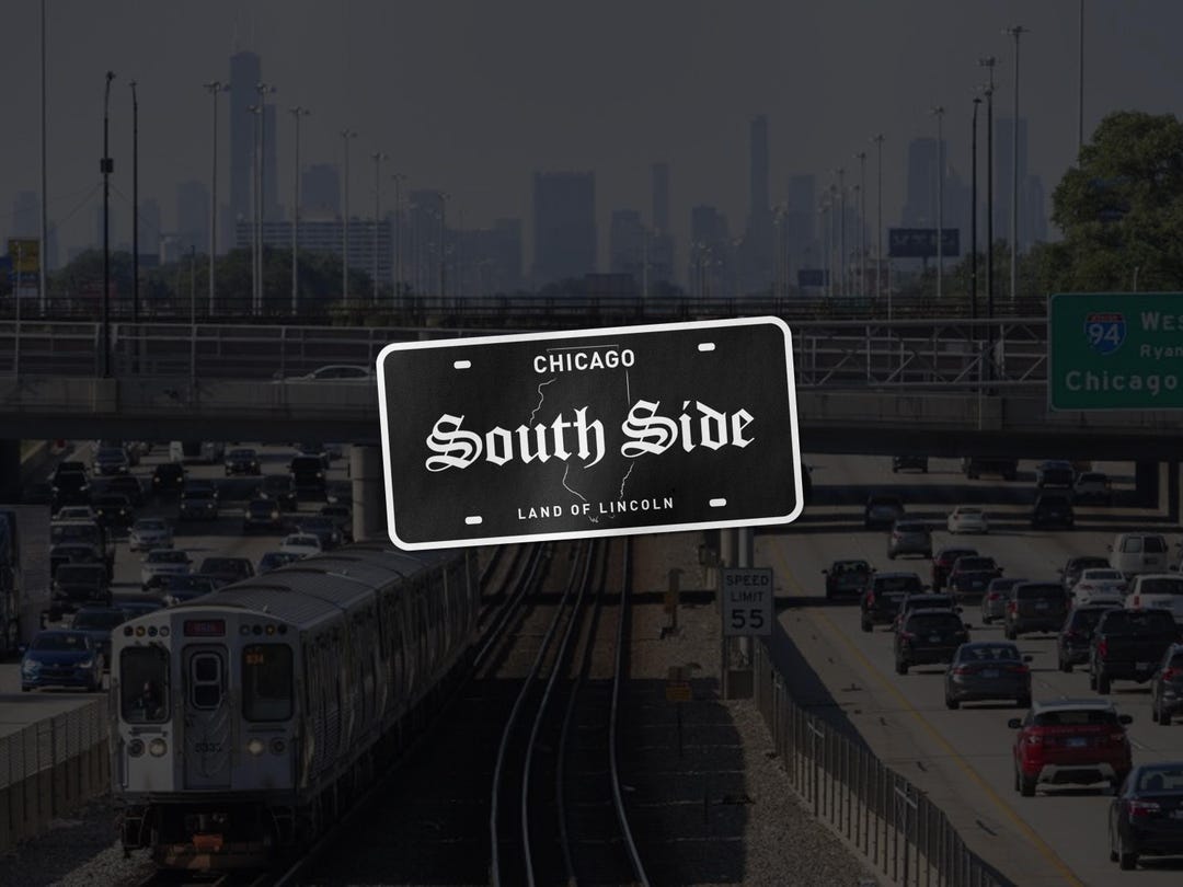 Chicago South Side License Plate Sticker - Etsy