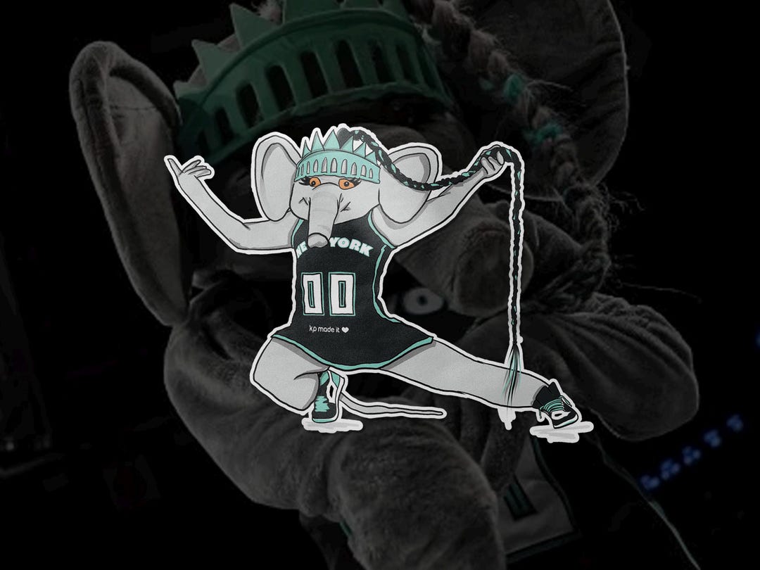 Ellie the Elephant (new York Liberty) - Drop It Low Sticker - Etsy