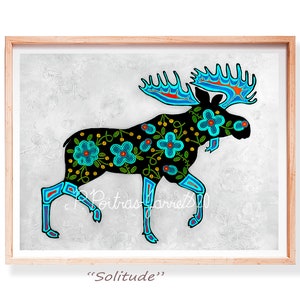 MOOSE Print, MOOSE Wall Art, Original Art, Animal Art, Woodland Animals ...