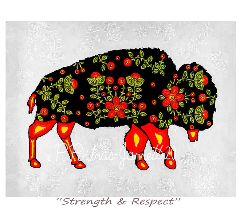 Buffalo Print, Buffalo Wall Art, Original Art, Animal Art, Woodland ...