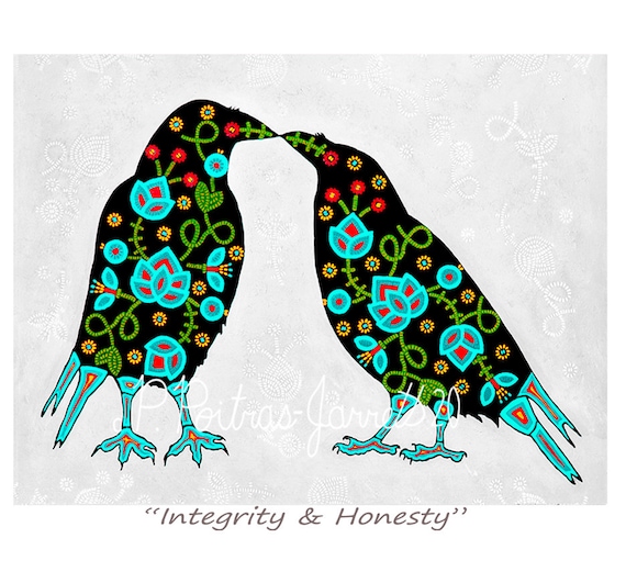 Raven Print Indigenous Art Metis Art Raven Wall Art | Etsy