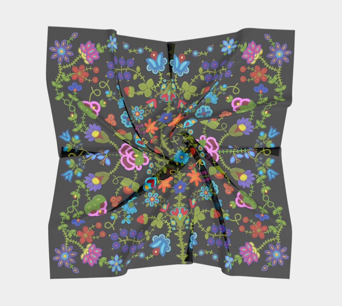 Metis Scarf Art Clothing Designed by Artist Flower Scarf - Etsy Canada