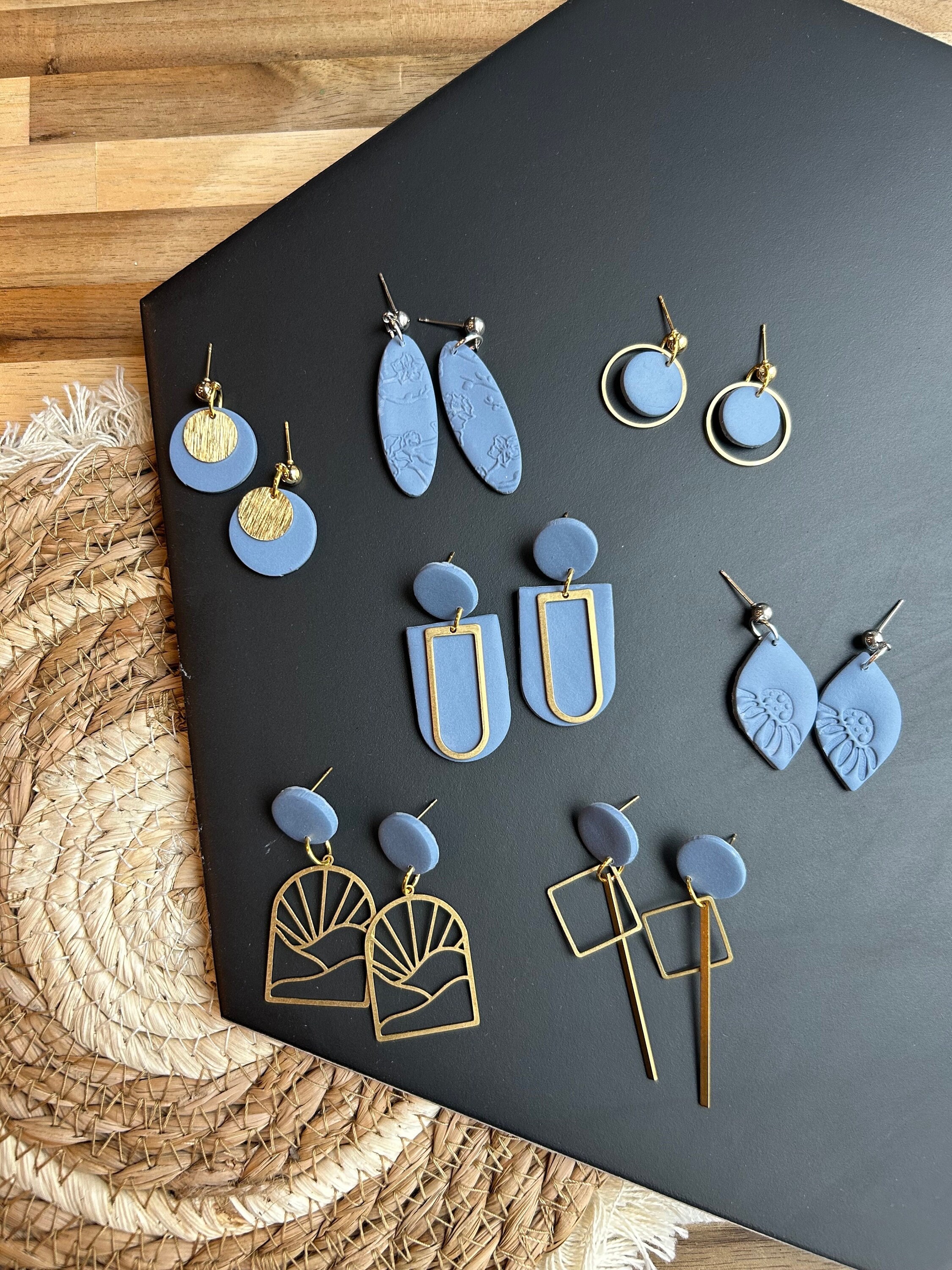 The PEACE Collection - Polymer Clay Earrings - Dangly, Dainty, Mountain ...