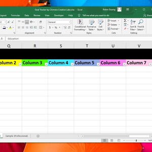 Colorful Goal Tracker Excel Template / Instant Digital Download! / BONUS FREE Progress Tracking ...
