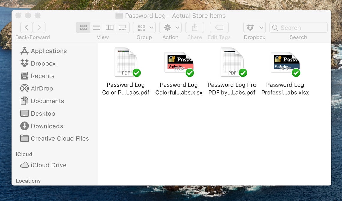 Colorful Password Log Excel Template / Instant Digital Download! - Etsy