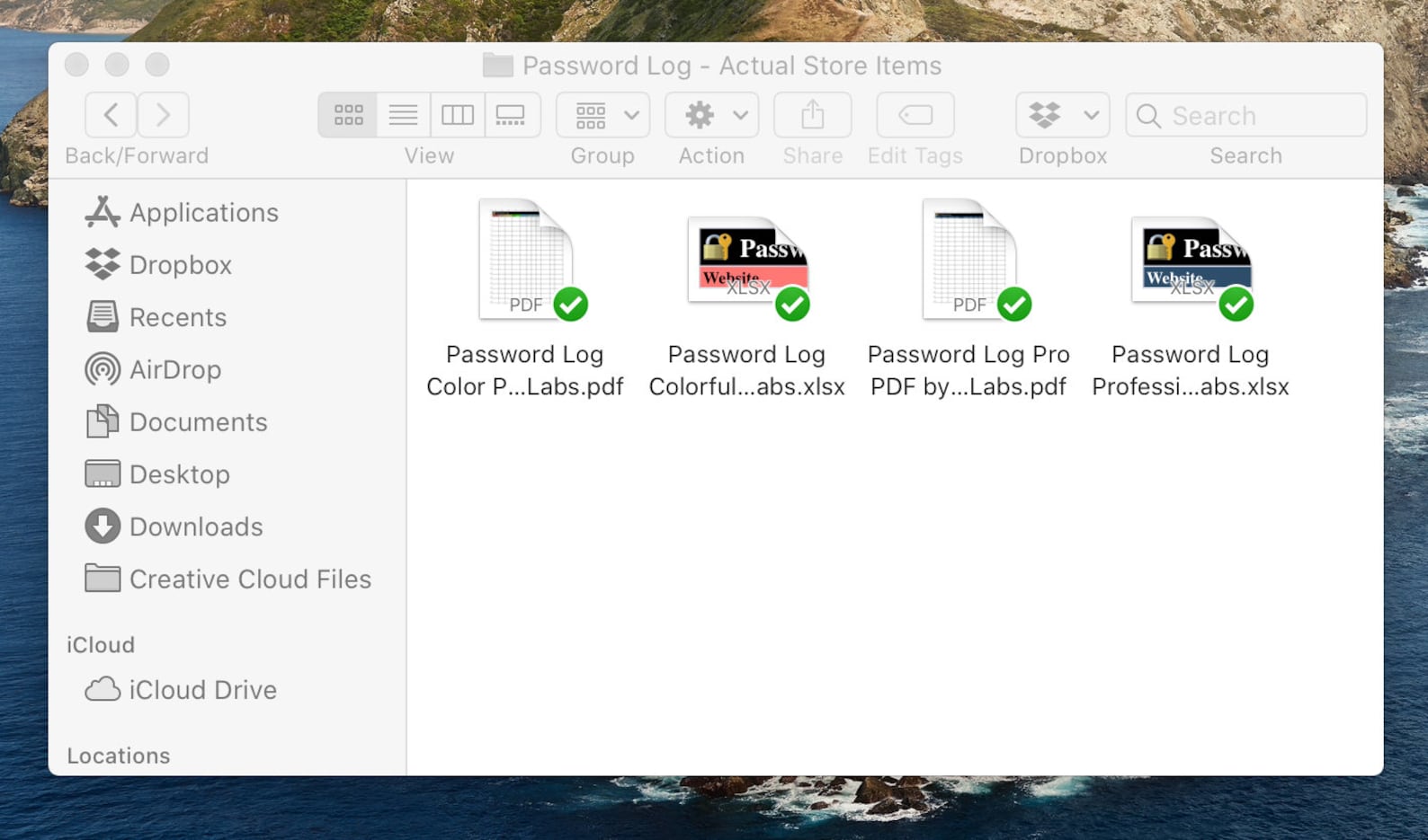 Colorful Password Log Excel Template / Instant Digital Download! - Etsy