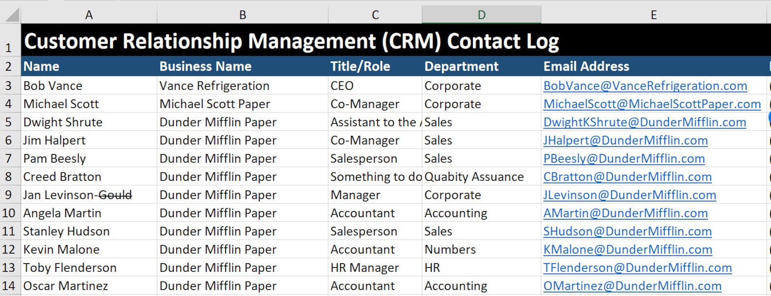 Colorful Contact Log Excel Template / Instant Digital Download! / Track ...