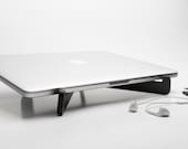 Black Minimalist Laptop Stand for Desk Portable Laptop Riser - Etsy