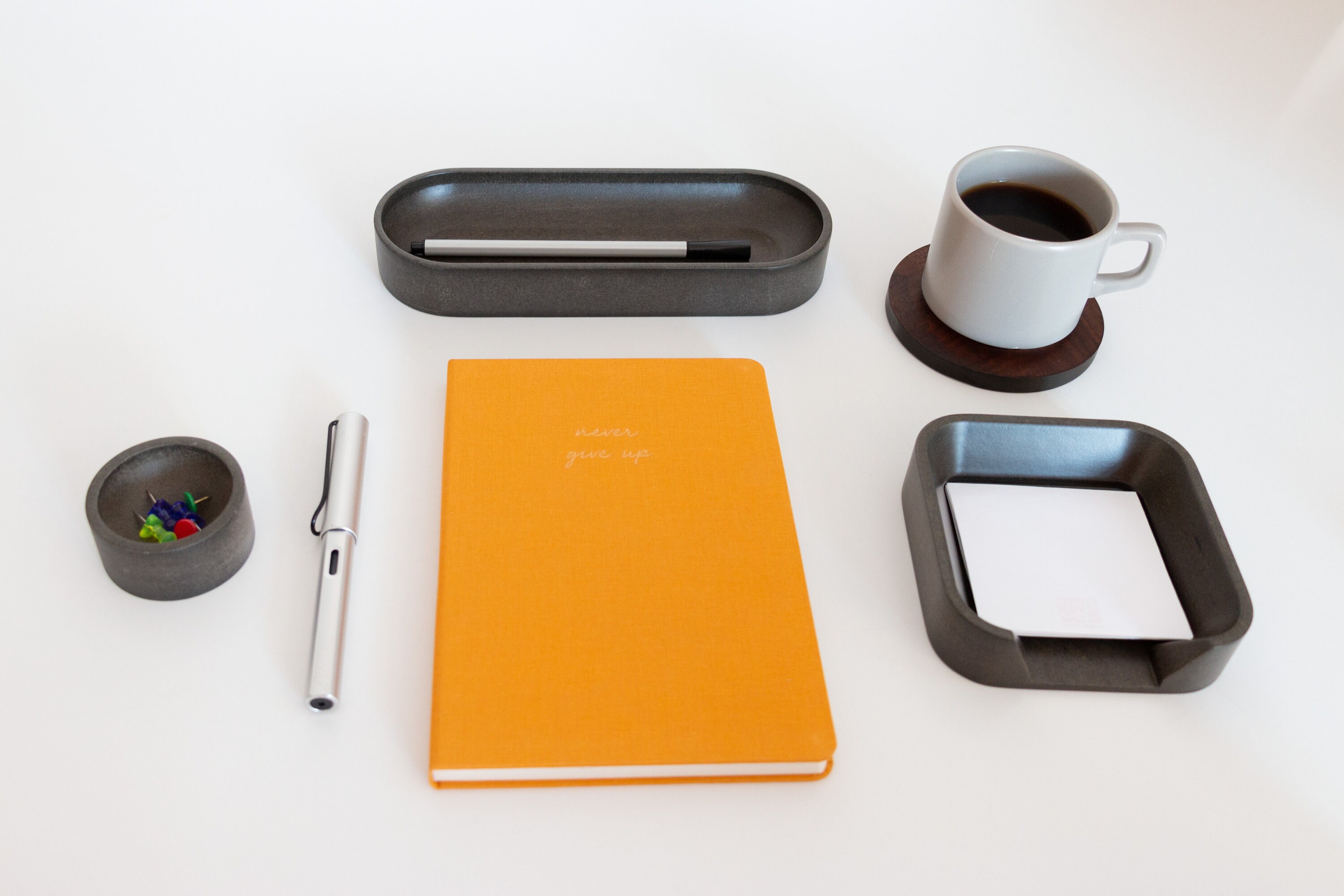 Grey Pen Tray Pencil Holder for Deskwood Desk Tray Gray | Etsy