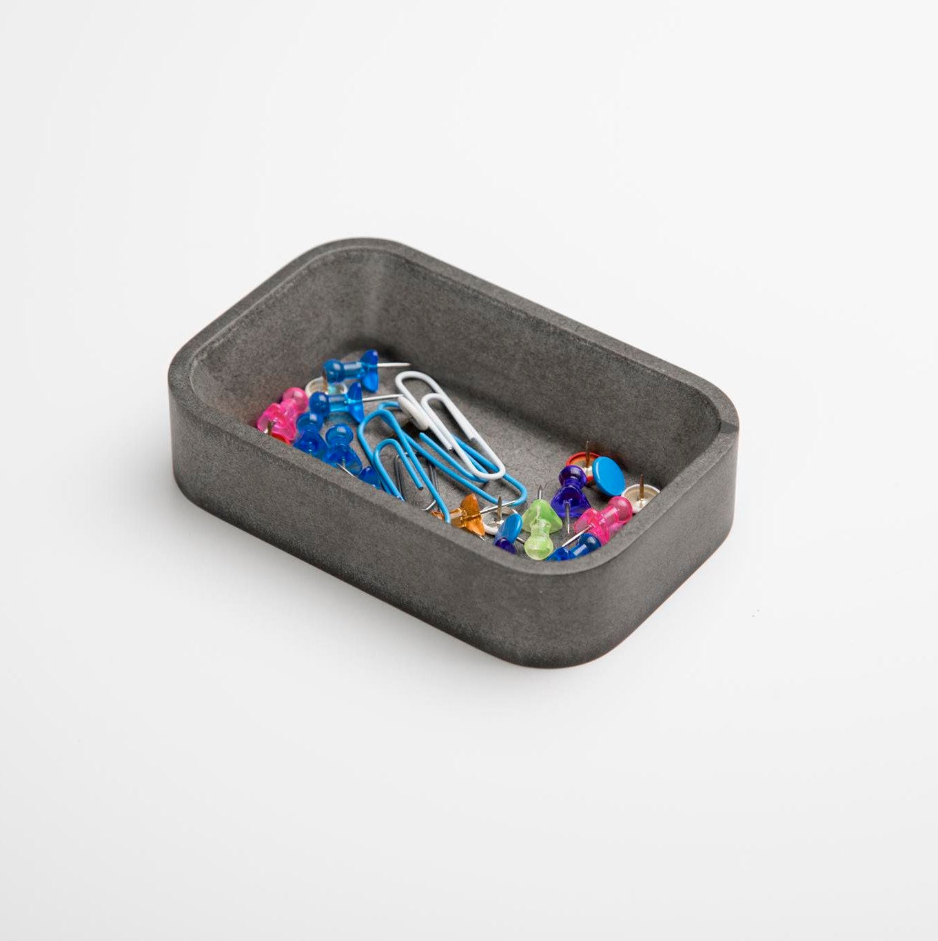 Grey Wood Paper Clip Holder Wood Paper Clip Cup Wooden Paper - Etsy